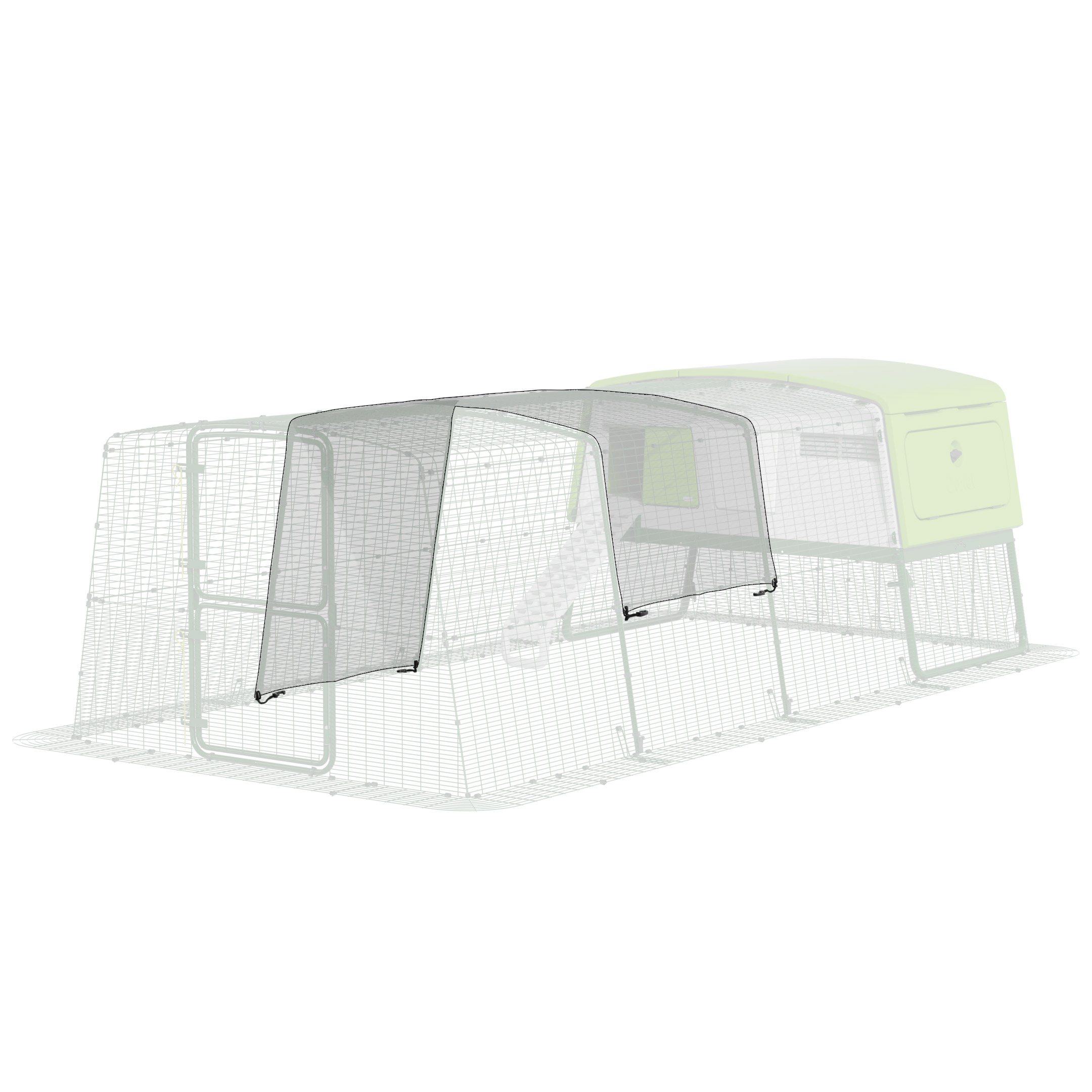 Transparant dekzeil met gootrand voor Eglu Pro - 2/3 | Omlet