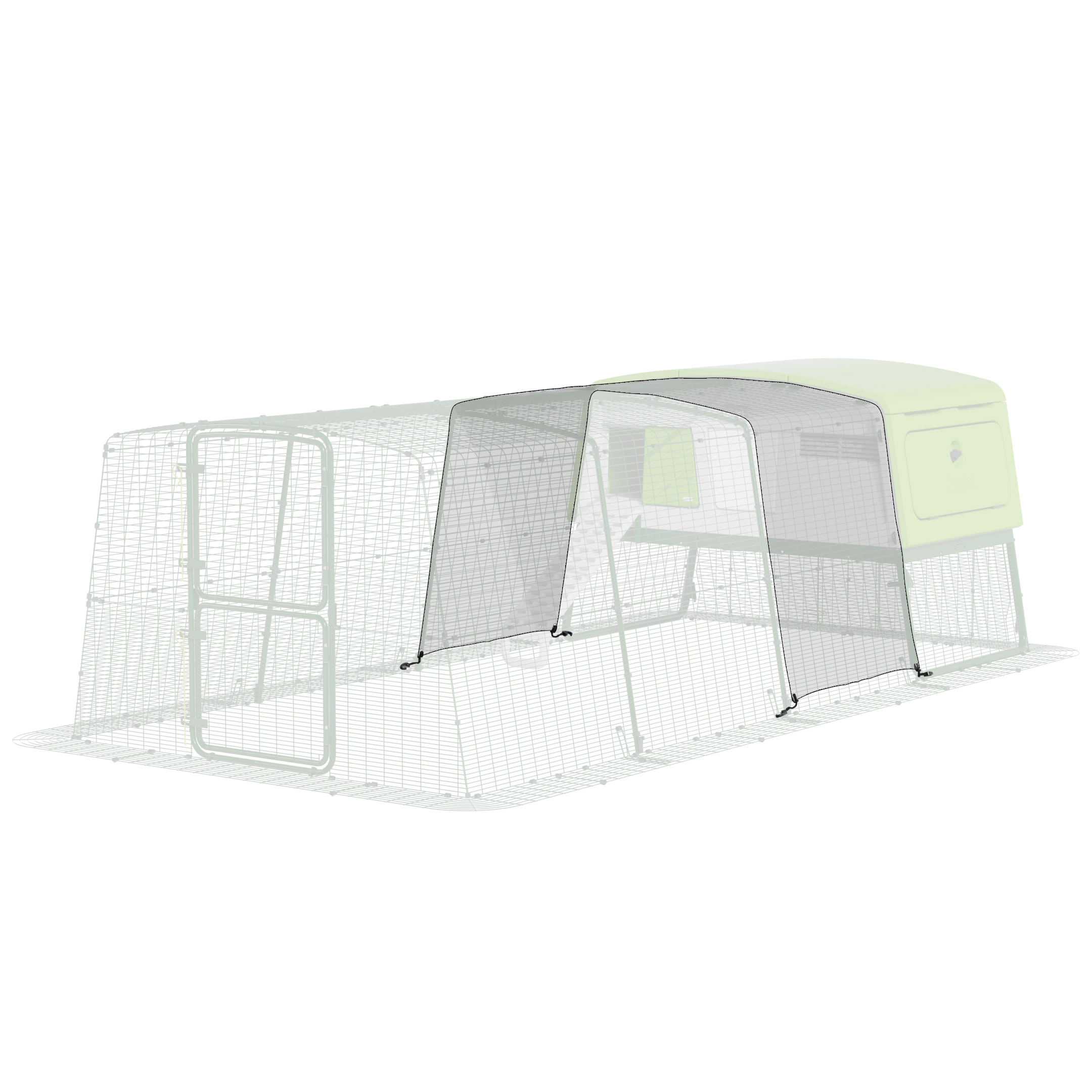 Gennemsigtig presenning med tagrende til Eglu Pro - Hel løbegård | Omlet