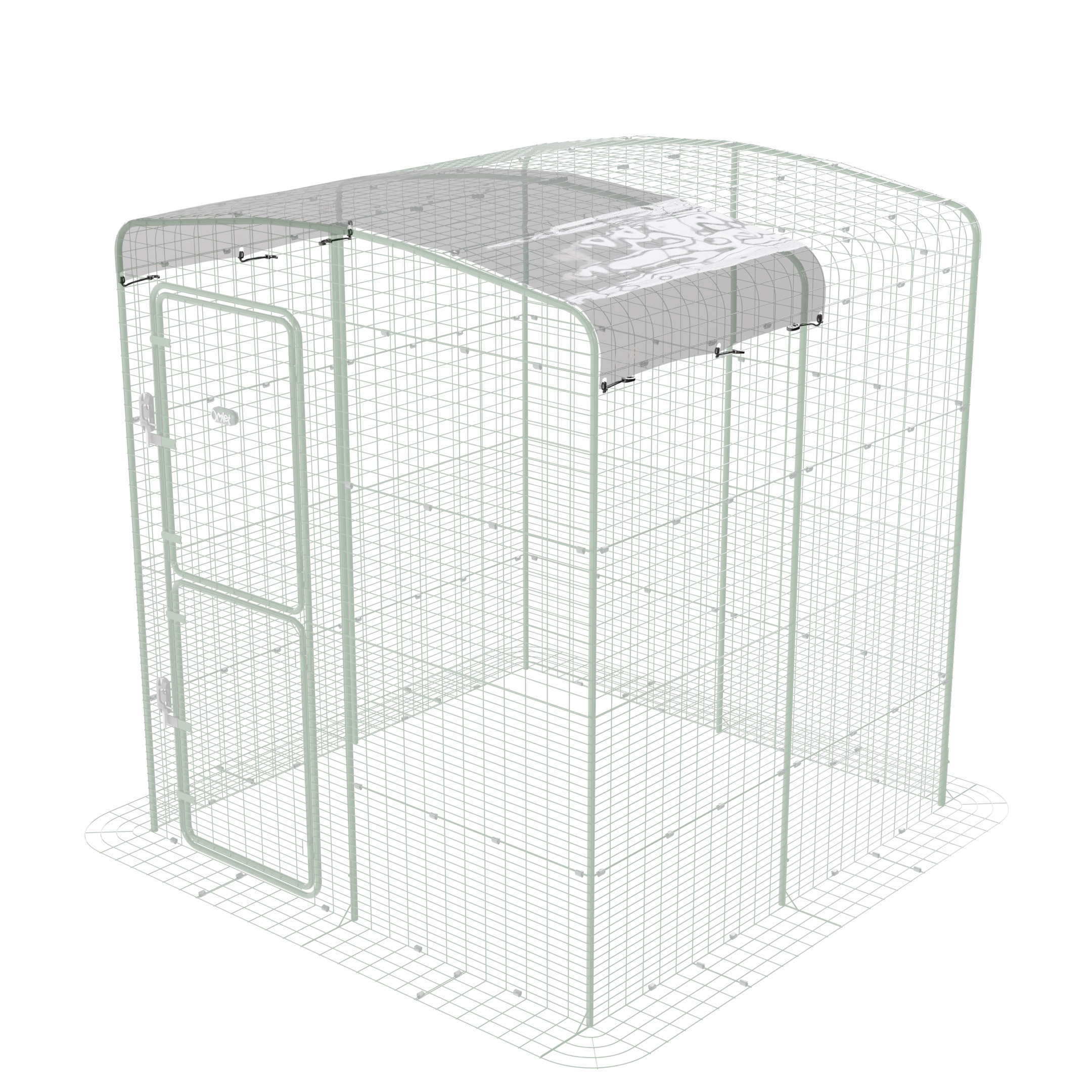 Clear Cover with Gutter Edge for Walk in Run – 2m | Omlet