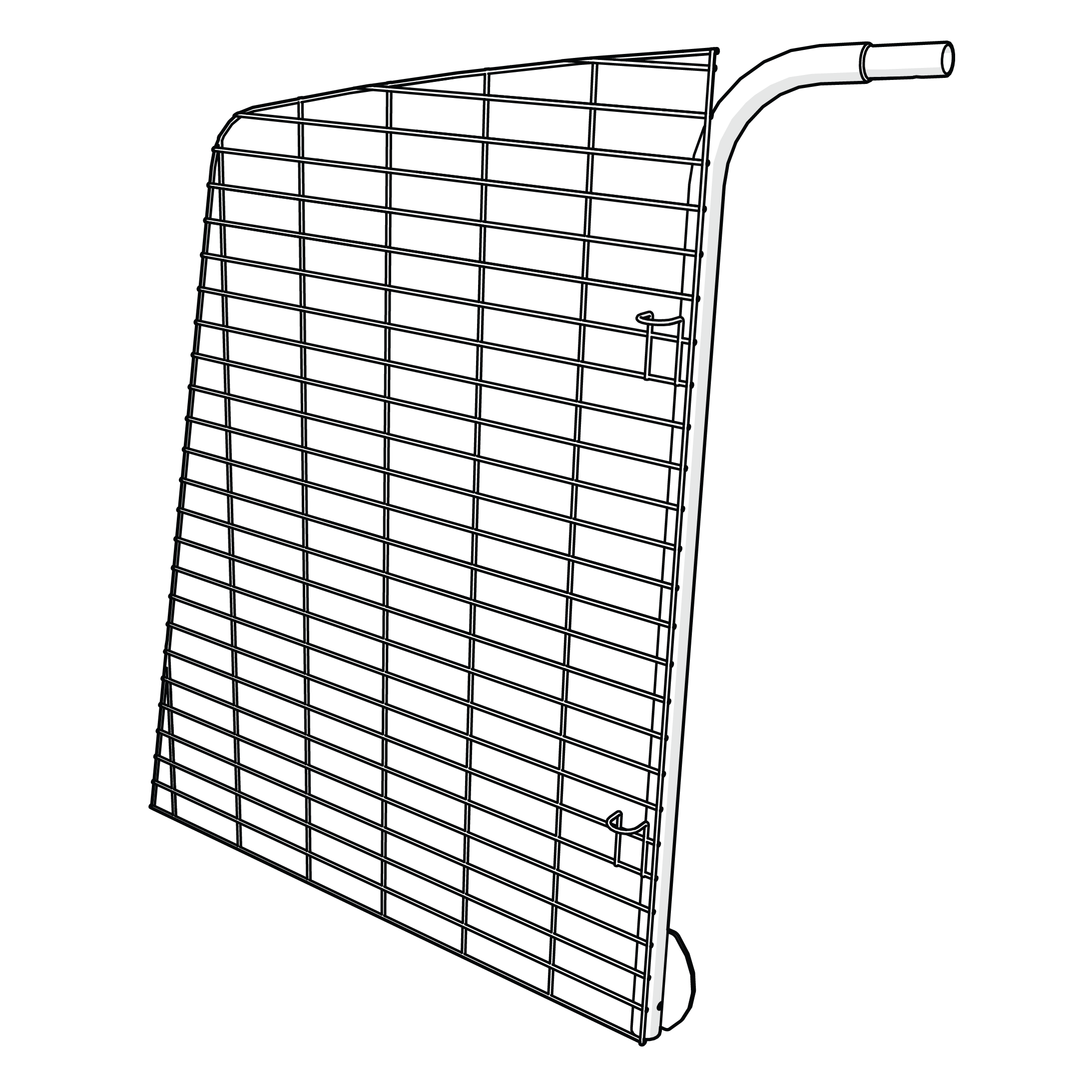 Eglu Pro Run Door Frame Top Left with Button Clip Assembly | Omlet