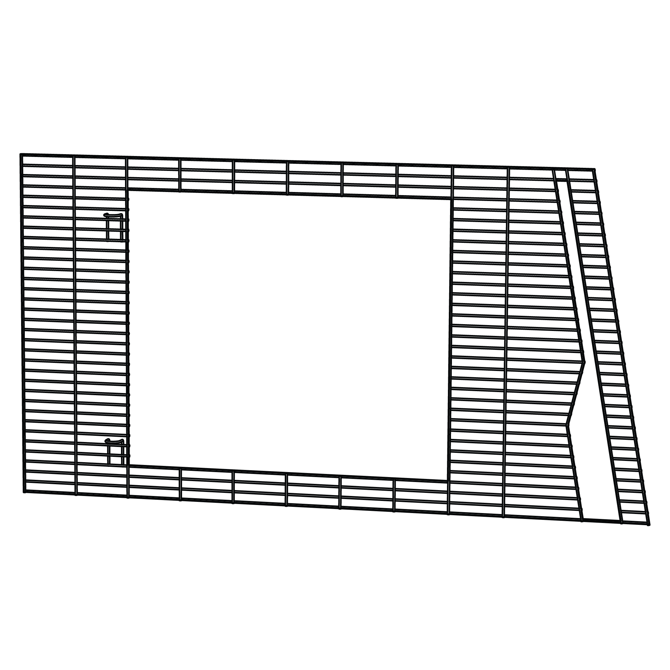 Eglu Pro Run Panel Frame Rear Right | Omlet