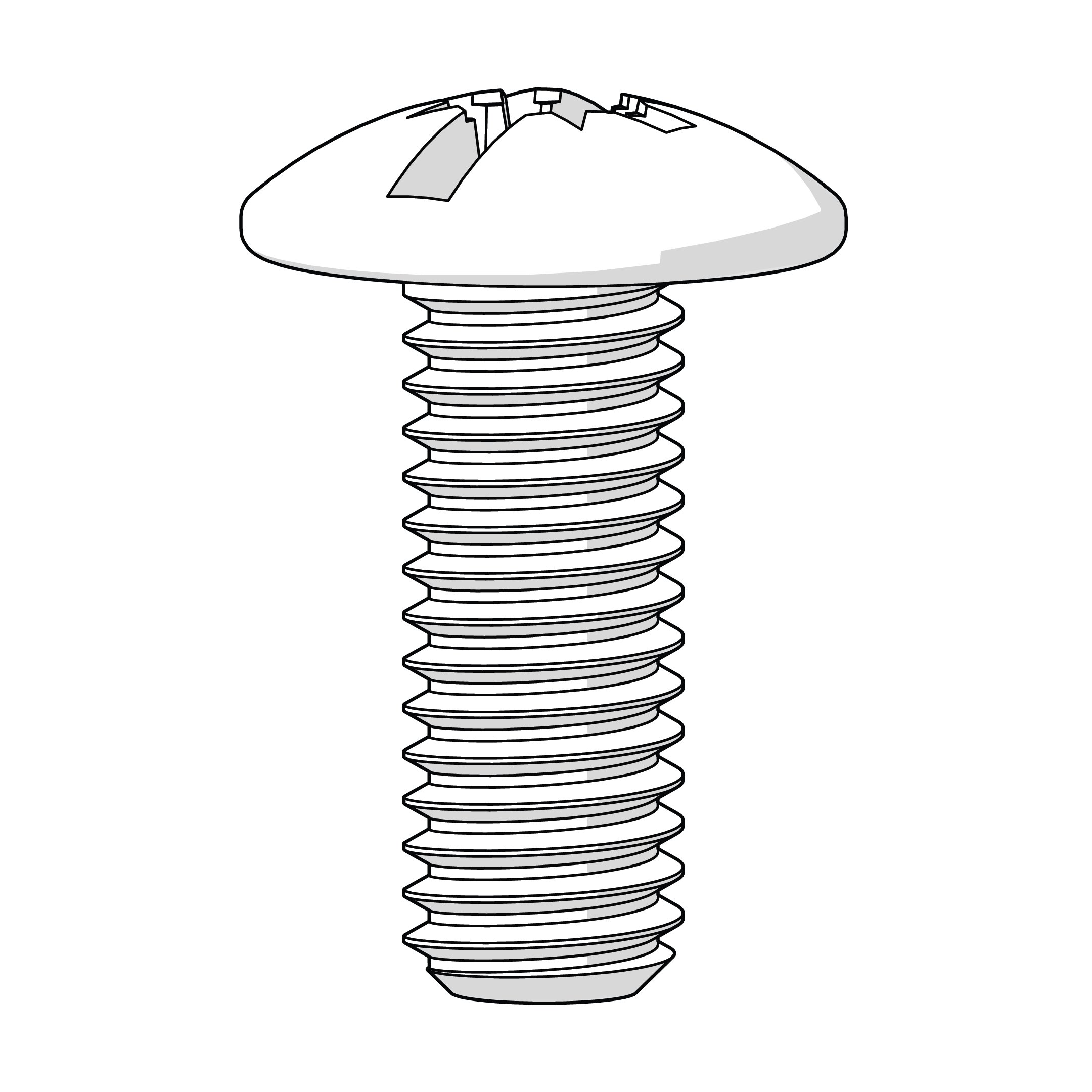 Machine Screw Combo Truss Head M6 X 16mm | Omlet